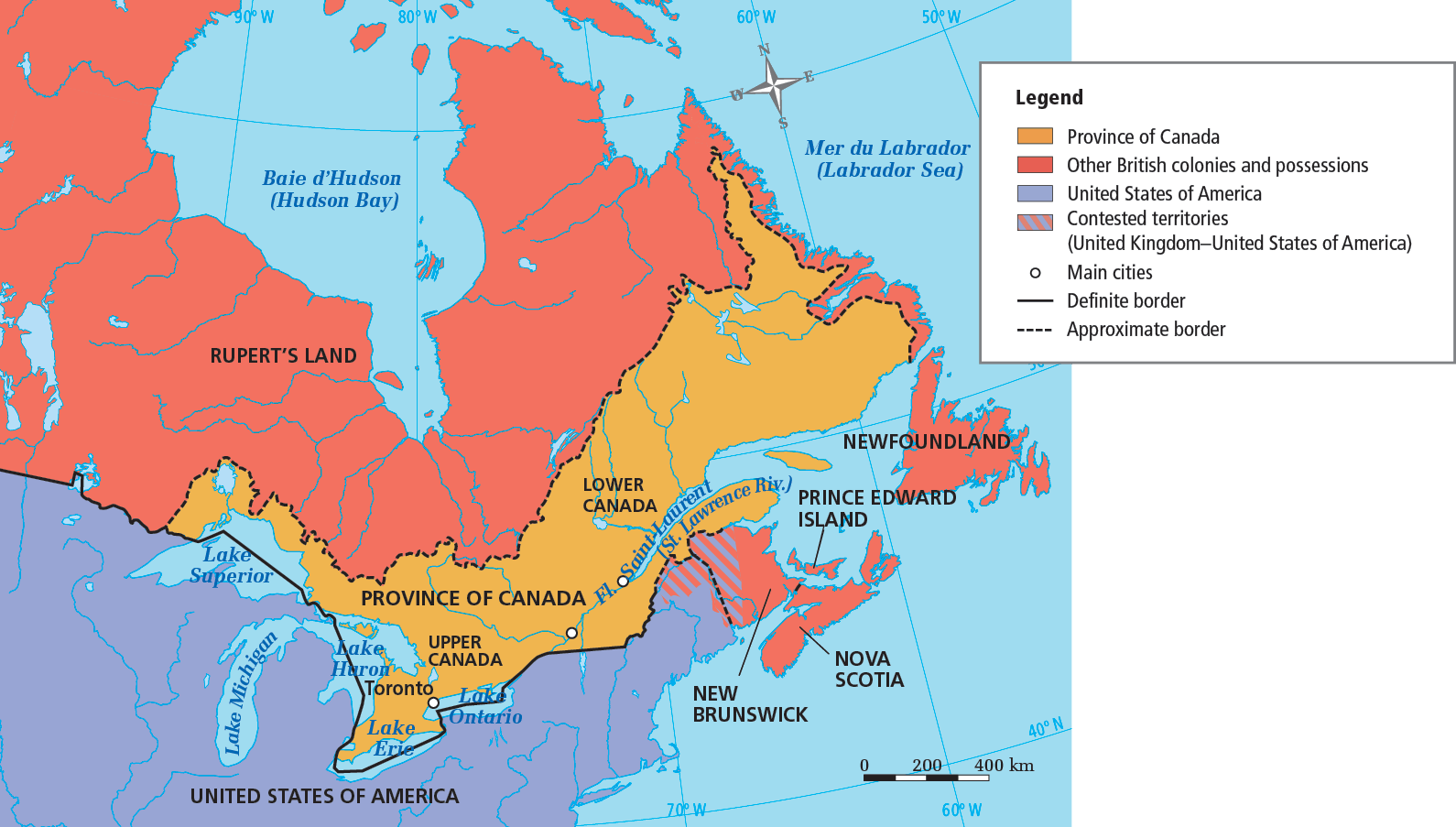 The political structure under the Act of Union of 1840